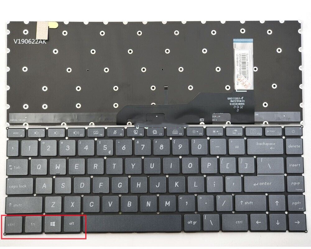 New MSI Modern 15 A4M MS-155K Modern 15 A5M MS-155L Laptop US Backlit ...