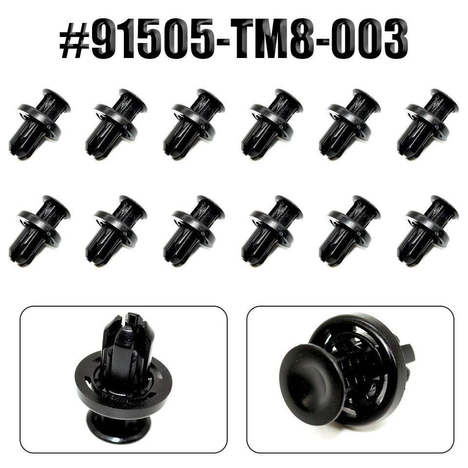 12Pcs Bumper & Wheel Well Liner Push-Type Retainer Clips For 91505-TM8 ...
