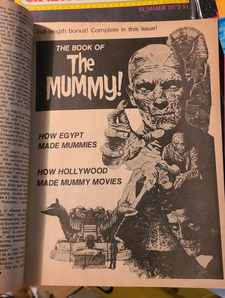MONSTER FANTASY MAGAZINE 1975 MUMMY LON CHANEY WITCHCRAFT HORROR ELSA ...