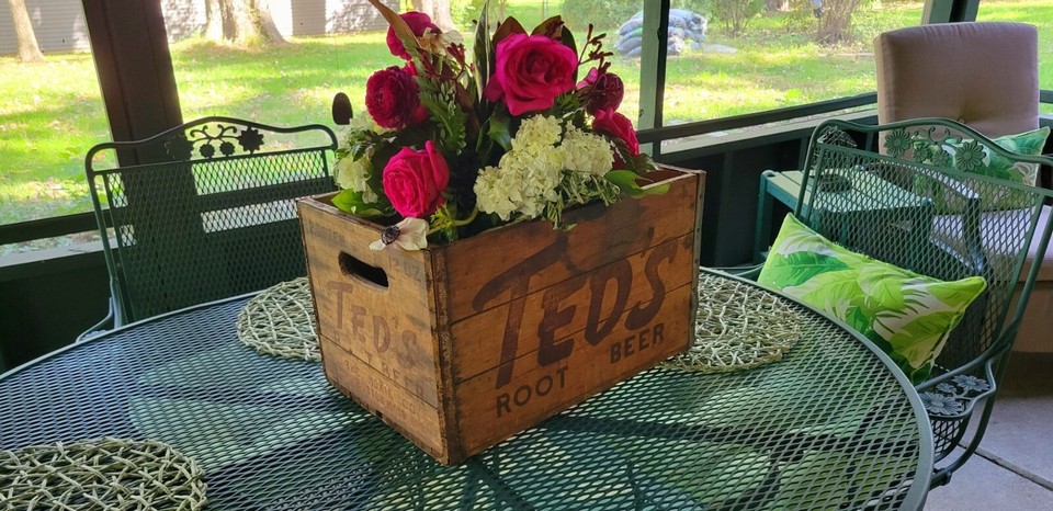 1950's TED WILLIAMS - TED'S ROOT BEER - WOODEN SODA CRATE - BOSTON RED ...