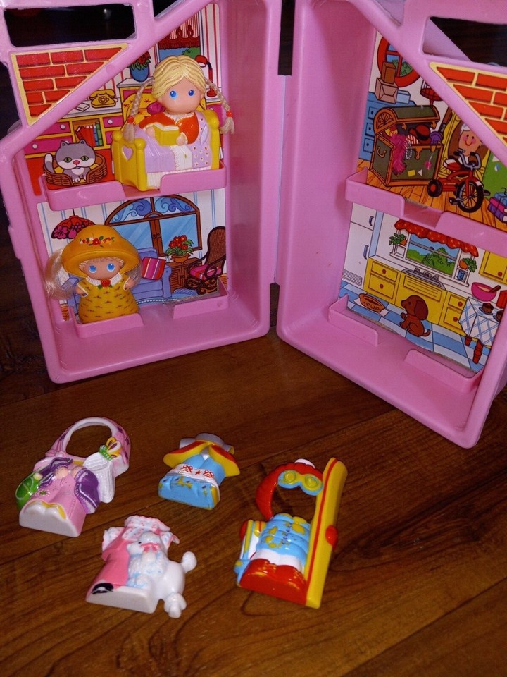 Vintage Dolly Pops Pink House Dolls and Playset Lot 1979 1981 ...