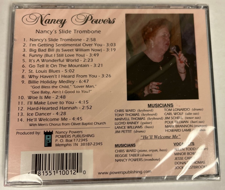 Nancy Powers Nancy’s Slide Trombone. Trombonist/Vocalist. CD New/Sealed ...