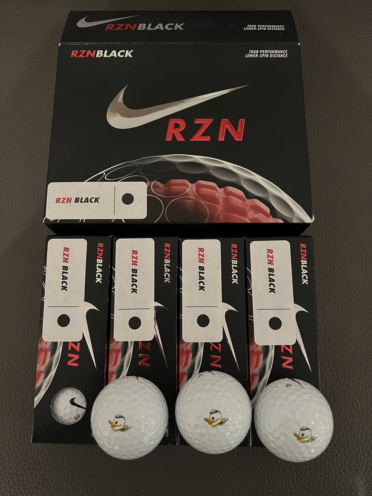 1 Dozen - Oregon Team Issue Only - Nike Tour Issue RZN Black Golf Balls ...