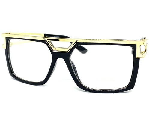 Oversized Classic Retro Hip Hop Rapper Clear Lens EYE GLASSES Black ...