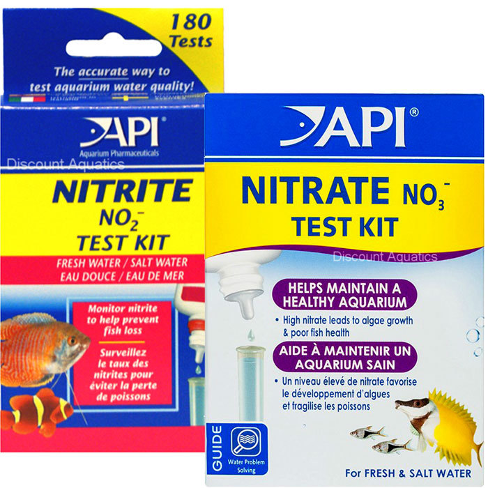 API NITRITE AND NITRATE DUO PACK AQUARIUM FISH TANKS WATER QUALITY TEST ...