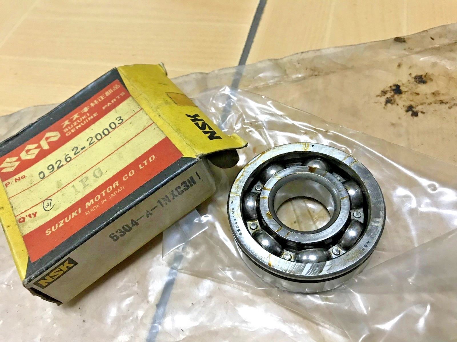 Suzuki A100 GT185 K10P S32-2 T10 T20 T90 T125 TC120 Bearing NOS 09262 ...