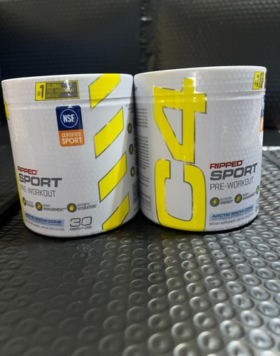 2 pack C4 Ripped Sport Pre-workout ARTIC SNOW CONE, 30 servings - Exp 1 ...