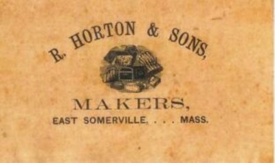 R. Horton & Sons Marker Label Print steamer trunk chest sticker decal ...