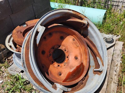 Allis Chalmers WD Wheels and F&W weights, Spin out rails used surface ...