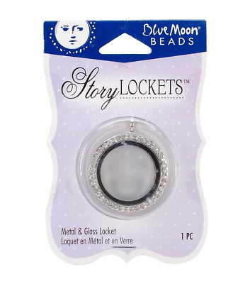 Blue Moon Beads STORY LOCKETS Metal & Glass Locket - SILVER w ...