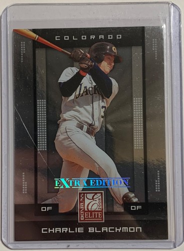 2008 Elite Extra Edition #17 Charlie Blackmon Rookie RC Colorado ...