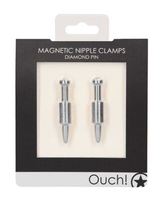 Shots Ouch Pin Magnetic Nipple Clamps Silver | eBay
