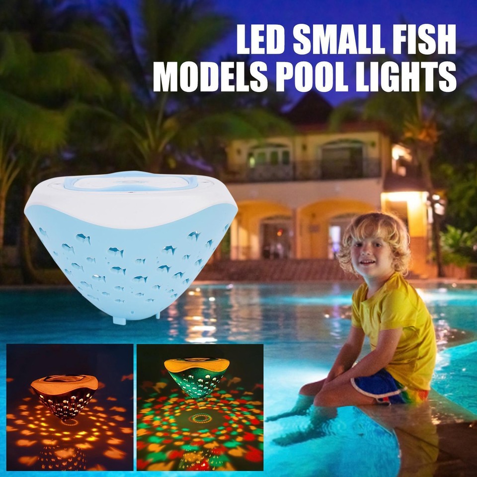 Swimming Pool Lamp Fish Pattern Multi Color Underwater Lamp for Disco ...