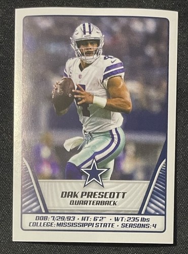 Dak Prescott 2019 Panini NFL Sticker Collection Sticker #291 Dallas ...