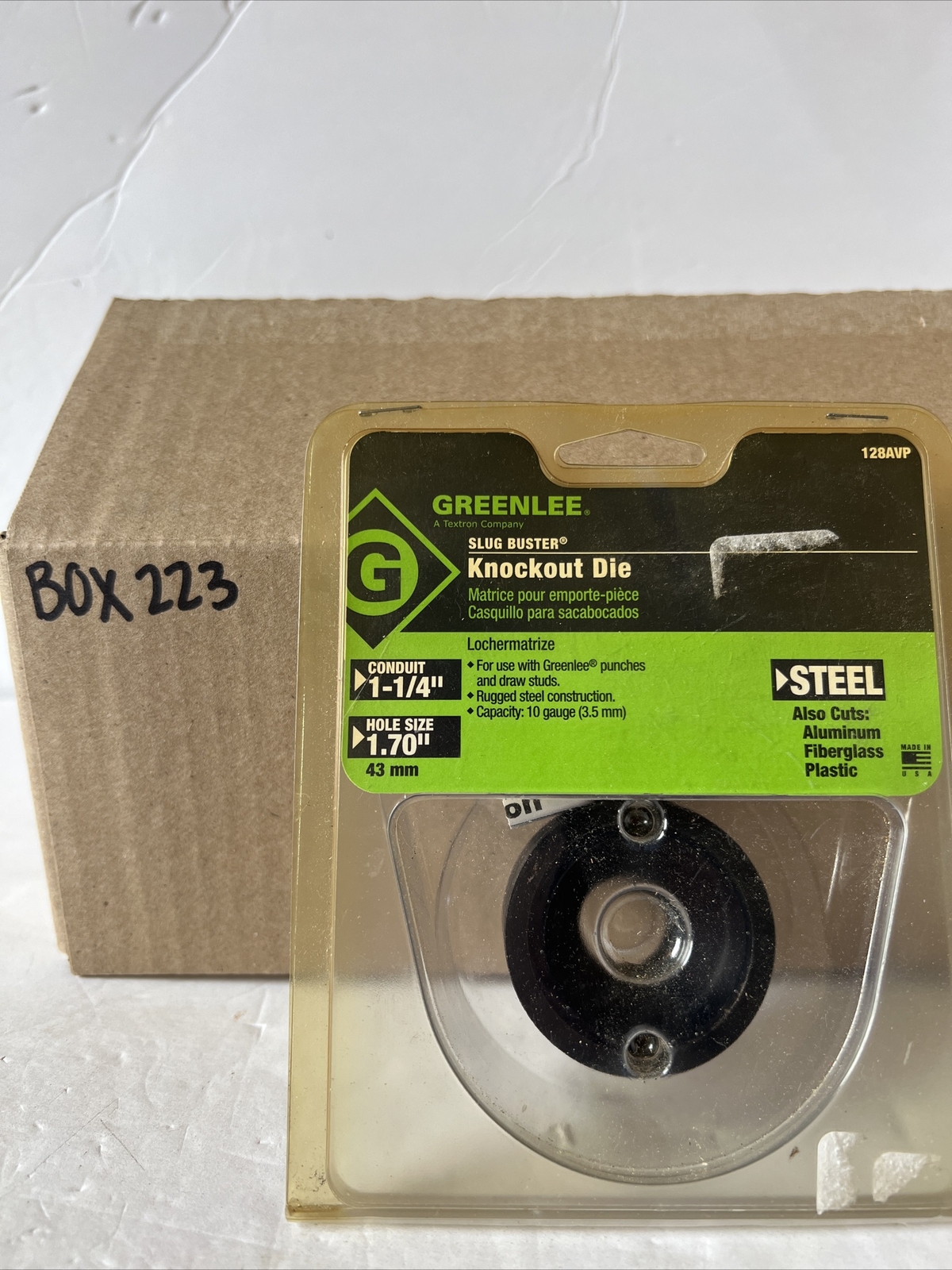 GreenLee knockout Die 128AVP Slug Buster 1-1/4" Hole Size 1.70” | eBay
