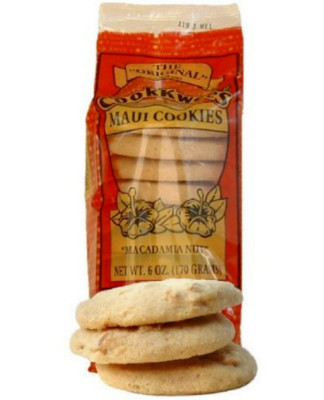 The Original Maui CookKwees Hawaii Cookies 1 Pack- 6 oz. Coco/Mac Nut ...
