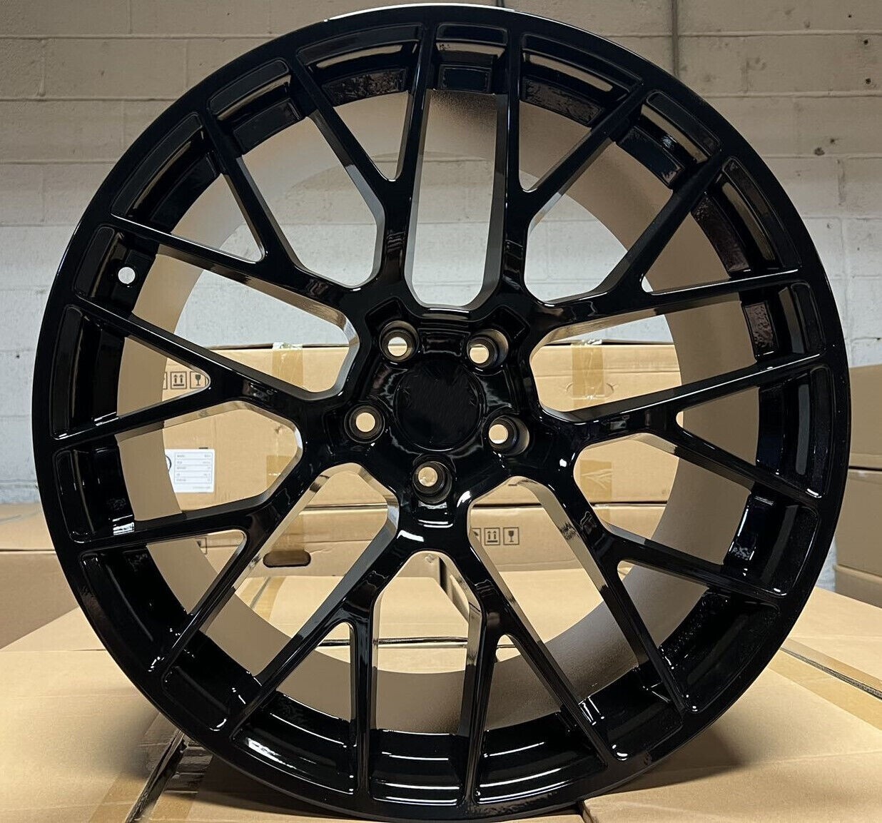 20x9 / 20x10 Staggered Wheels Set For PORSCHE MACAN Turbo S 20" Black ...