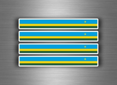 4x Sticker Car Motorbike Stripes Flag Tuning Rwanda | eBay