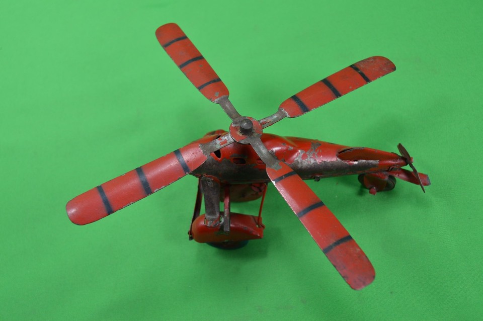 Vintage Occupied Japan Tin Gyrocopter Helicopter,Wind Up Toy,RED | eBay