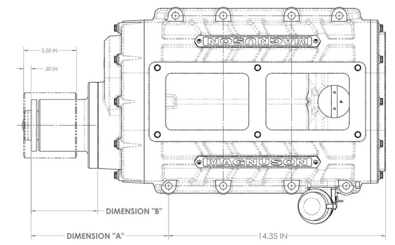 Magnuson M.O.A.B TVS3100 Supercharger for 6-71 / 8-71 Blower Manifolds ...