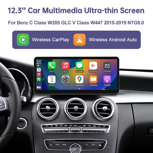 12.3" Ultra-thin Touch Screen Carplay For Benz C-class W205 GLC V W447 ...