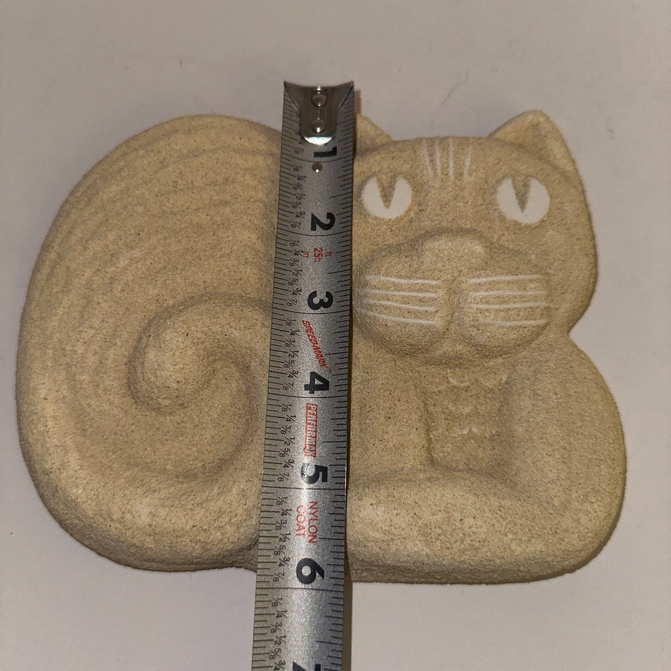 VTG 1993 KILANDER Sand Cast Pottery CAT WALL ART Sculpture SIGNED | eBay