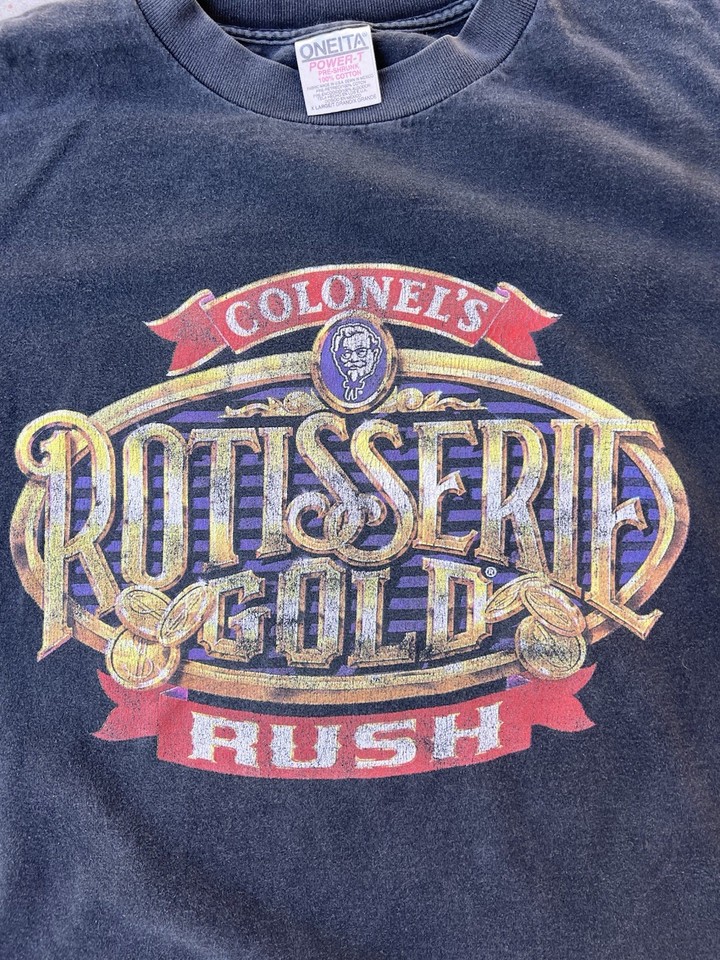 Vintage Colonel Sanders Shirt XL KFC Kentucky Fried Chicken Rotisserie ...