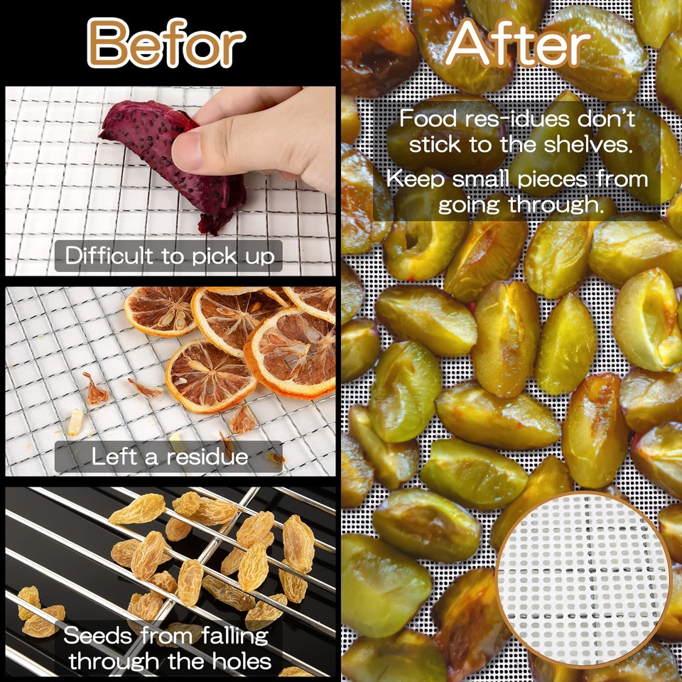 Dehydrator Screen for Clean Snacks, One Size, White - Easy to Use | eBay