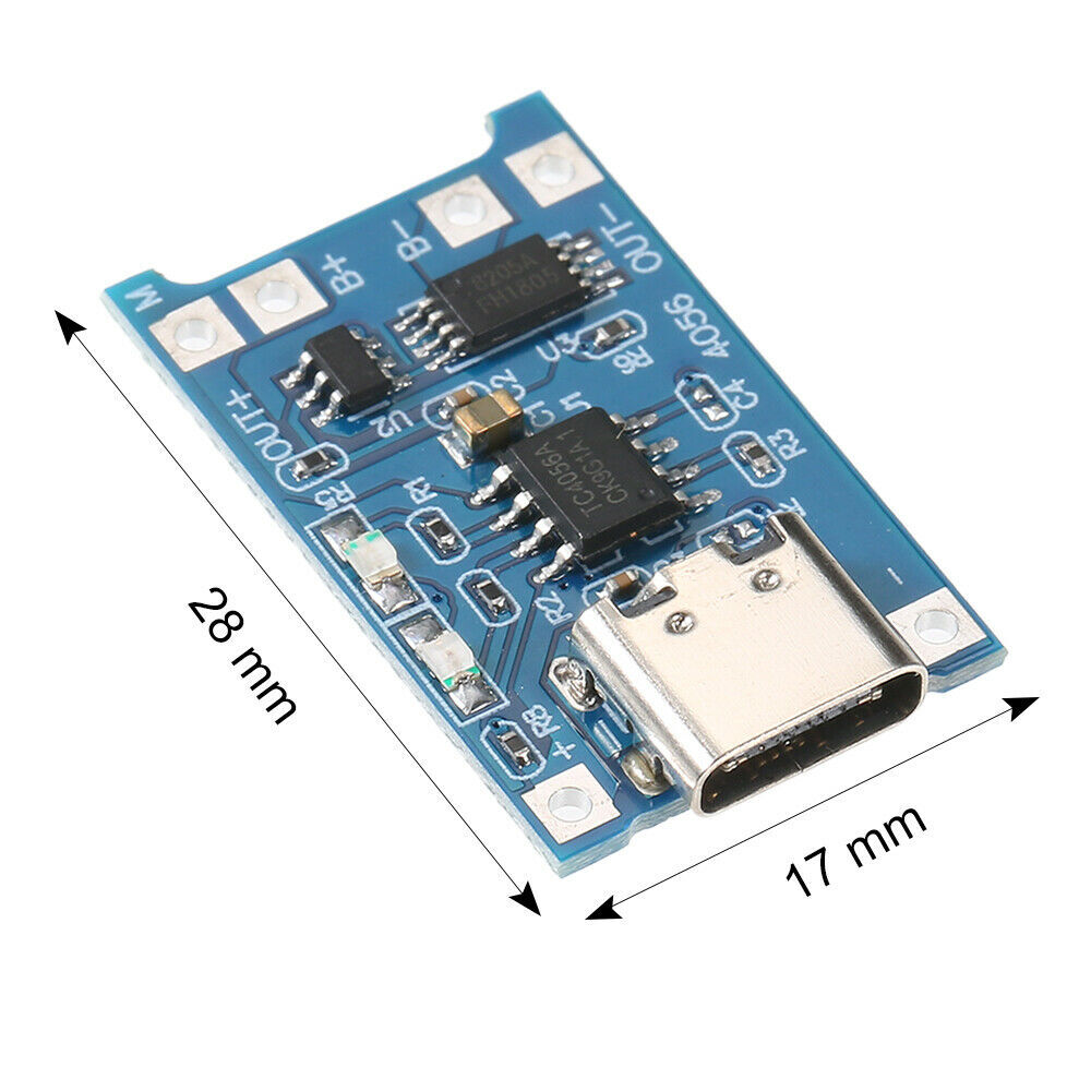 Tp4056 Module With Protection 18650 5PCS TP4056 USB-C 5V 1A 18650 ...
