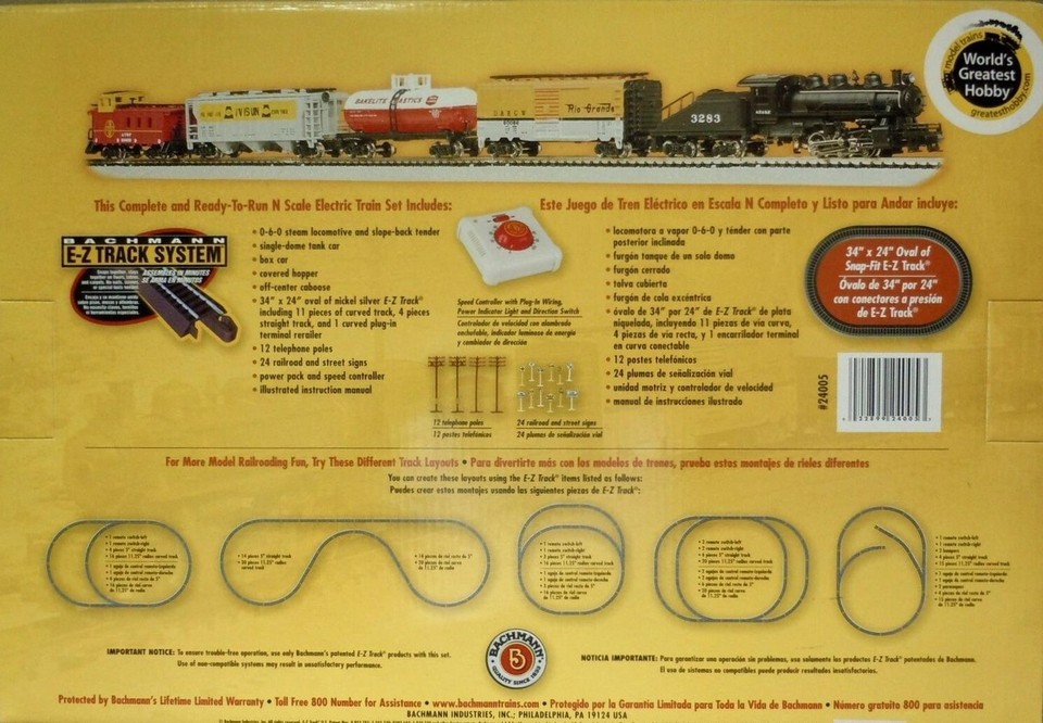 Bachmann 24005 N Scale Iron Duke Train Set 0-6-0 Steam Engine NOS ...