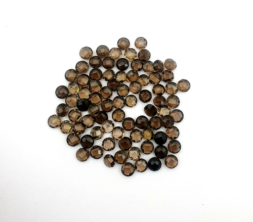 65 CT Natural Smoky Quartz Round Briolette Cut Loose Gemstone Lot 152 ...