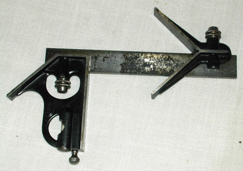 PREOWNED VINTAGE L. S. STARRETT No. 16R GRAD. COMBINATION SQUARE 6 INCH ...