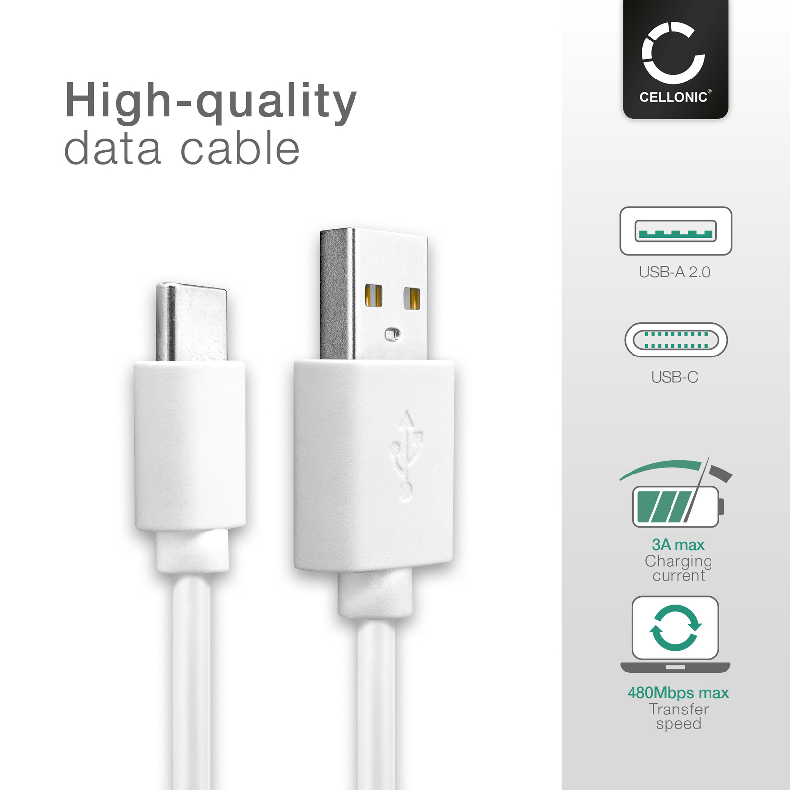 Câble USB data pour Samsung Galaxy M30s (SM-M307), charge 3A blanc | eBay