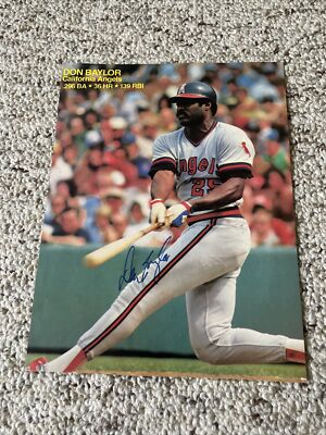 DON BAYLOR CALIFORNIA ANGELS SIGNED 8x10 Photo Magazine Page | eBay