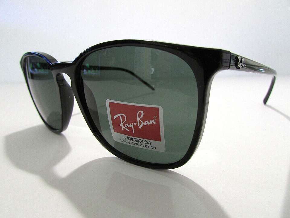 Ray Ban RB4387 RB 4387 601/71 Polished Black Dark Green Sunglasses Rx ...