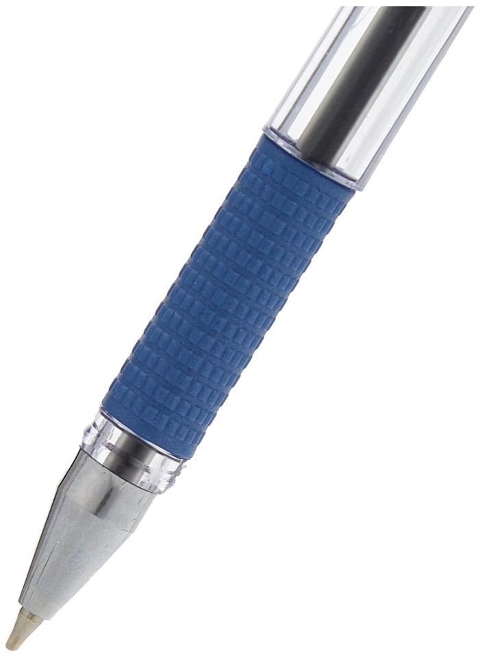 5X Montex Mega Top Blue Ball Pen With Stainless steel grip For Smooth ...