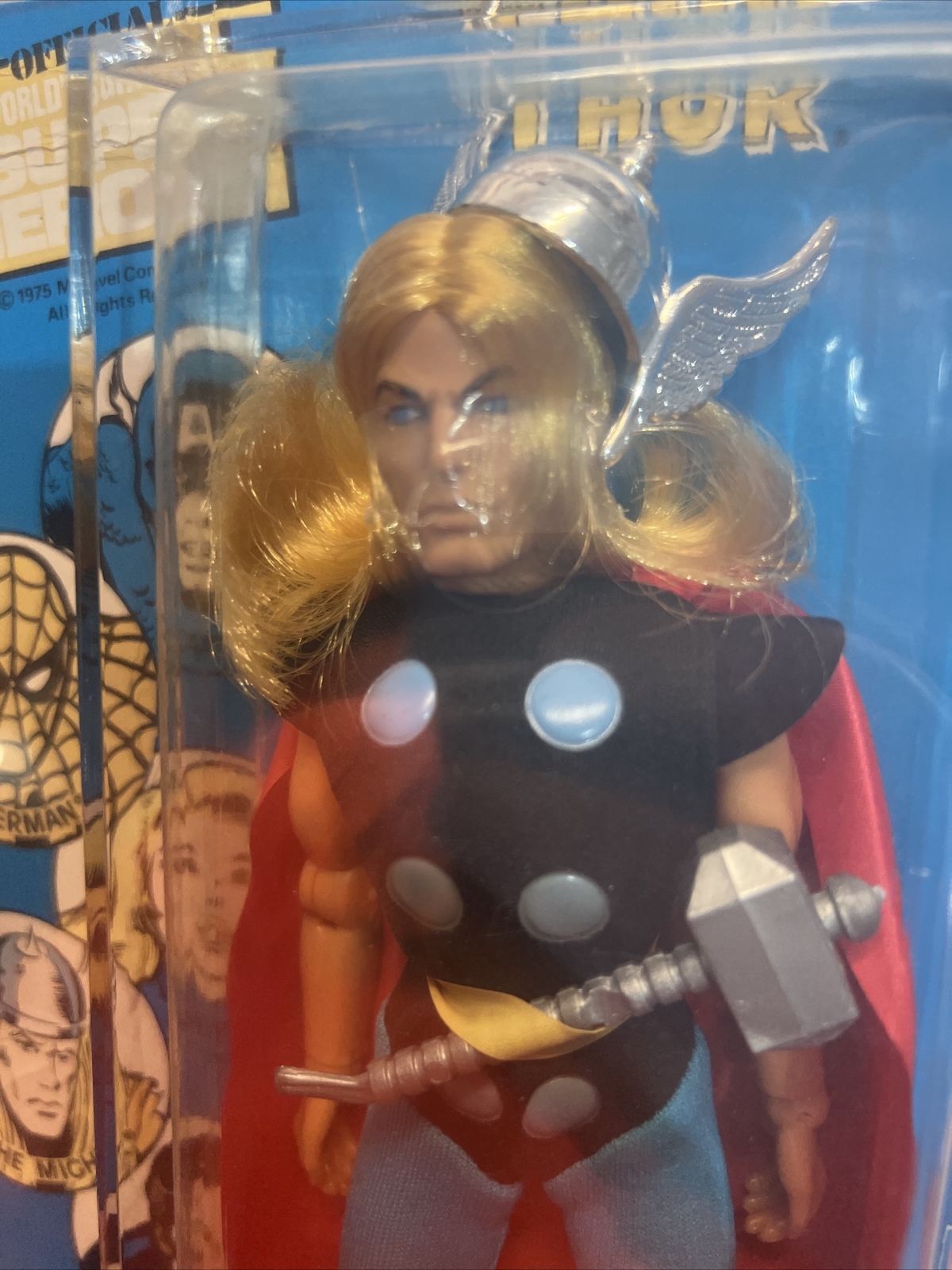 VINTAGE 1975 MEGO THOR MOC FACTORY SEALED UNPUNCHED 8" MARVEL WGSH AFA ...