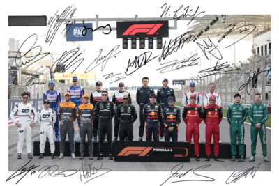 FORMULA 1 DRIVERS 2022 SIGNED A4 AUTOGRAPH PHOTO PRINT F1 LECLERC SAINZ ...