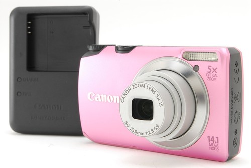 [MINT] Canon PowerShot A3200 IS Pink 14.1MP Digital Camera w/charger ...