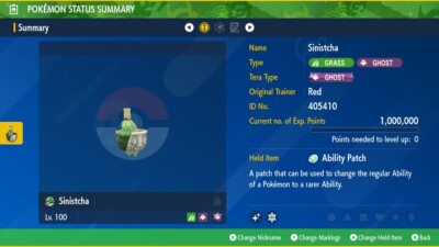 🌟6 IVs Shiny Sinistcha | Pokemon Scarlet & Violet🌟 | eBay