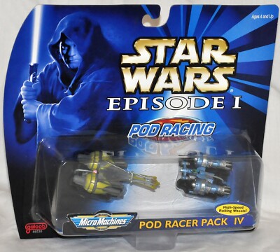 Star Wars EP1 Micro Machines Die Cast Boles Roor & Neva Kee Pod Racer ...