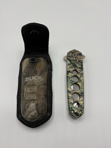Buck Knife 183 Alpha Crosslock & Case Camo Handles Spear Point And Saw ...