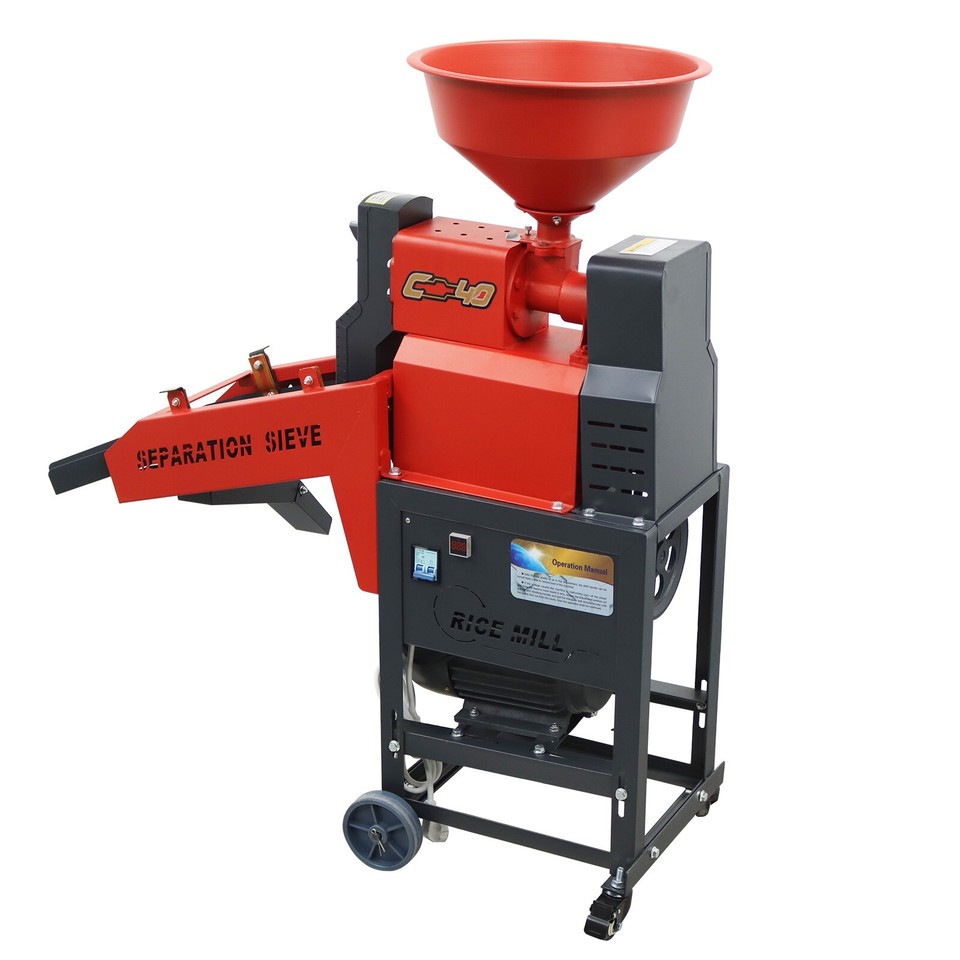 Farm Rice Milling Machine Millet Peeling Machine 220V with Wheels 130 ...