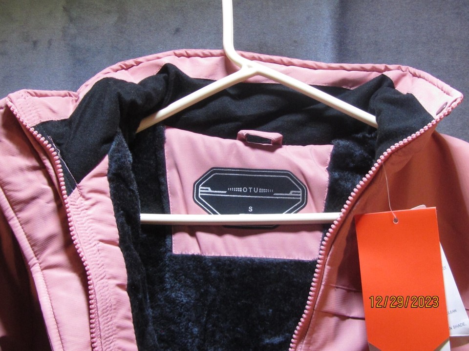 OTU Winter Coat Jacket NWT Dusty Rose Pink Small with Detachable Lined ...