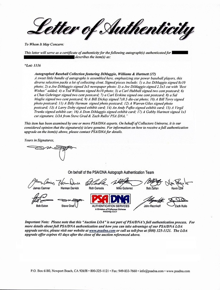 Charles Chas Gehringer Signed Autographed Two Cent Postal Card PSA/DNA ...