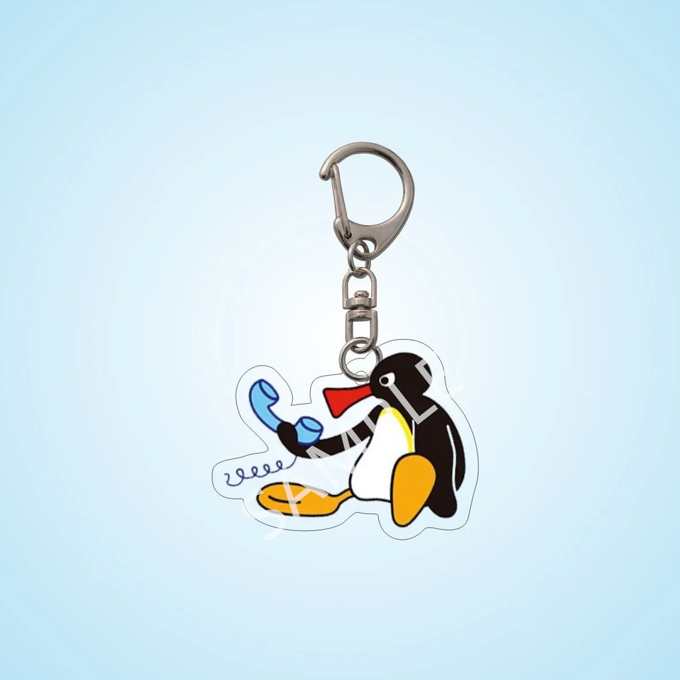 Cute Penguin Keychain Acrylic Cartoon Animals Pingu Pendant Couple ...