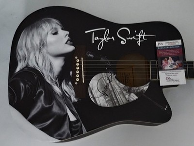 TAYLOR SWIFT SIGNED CUSTOM GUITAR W/CUSTOM GRAPHICS FOLKLORE RED ...