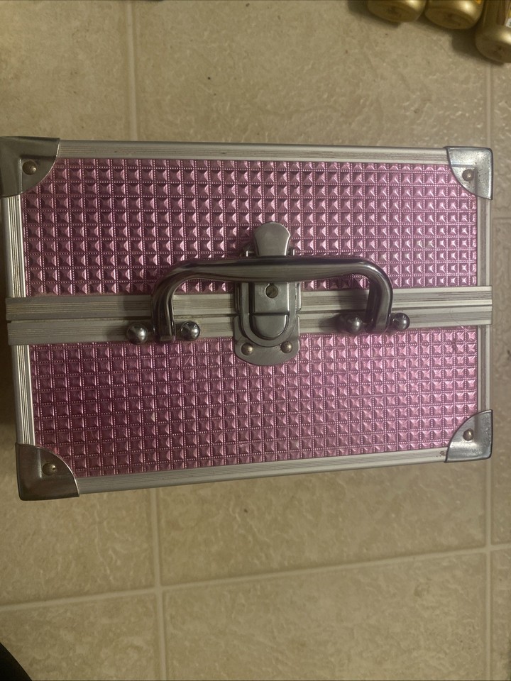 Caboodle Makeup/ Jewelry Hard Case / Rose And Silver / Black Lining BAG ...