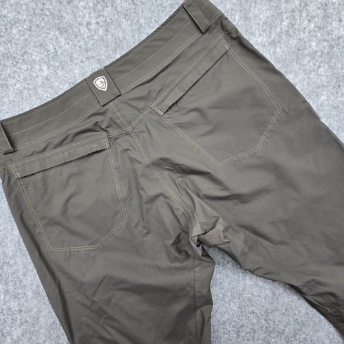 Kuhl Pants Mens 34x30 Green Jetstream Zipper Pocket Nylon Ankle Snap ...