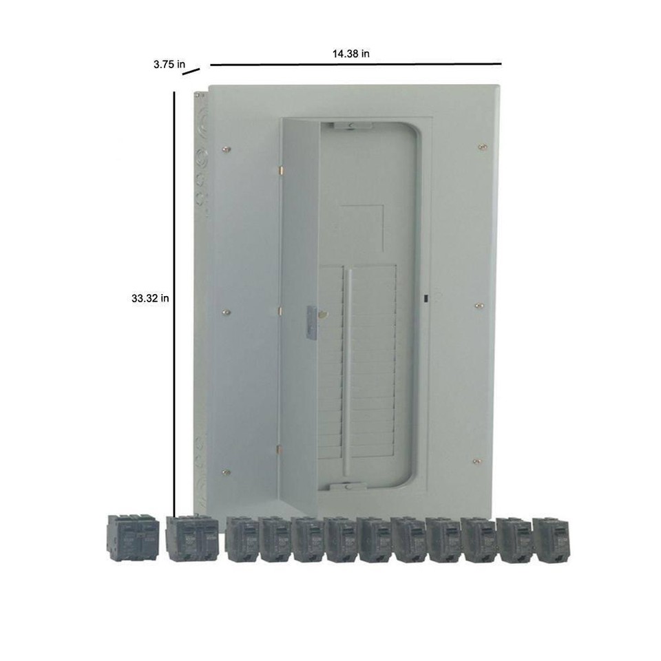 Ge Breaker Box 33.32"H 200-Amp 32-Space 40-Circuit Indoor Main Lug ...